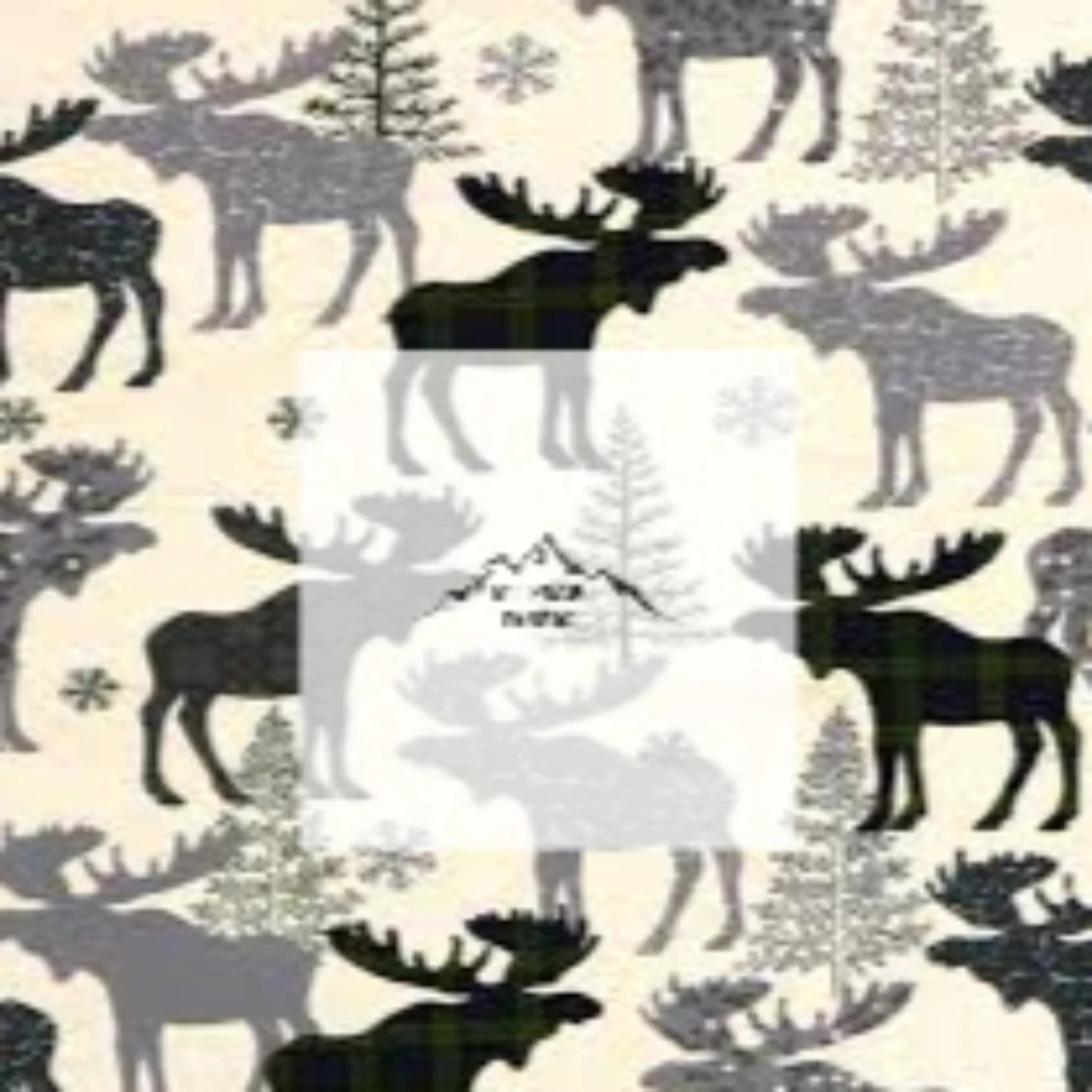 Visual Arts Craft Supplies & Tools Fabric 1 yard Holiday Pattern Moose ...