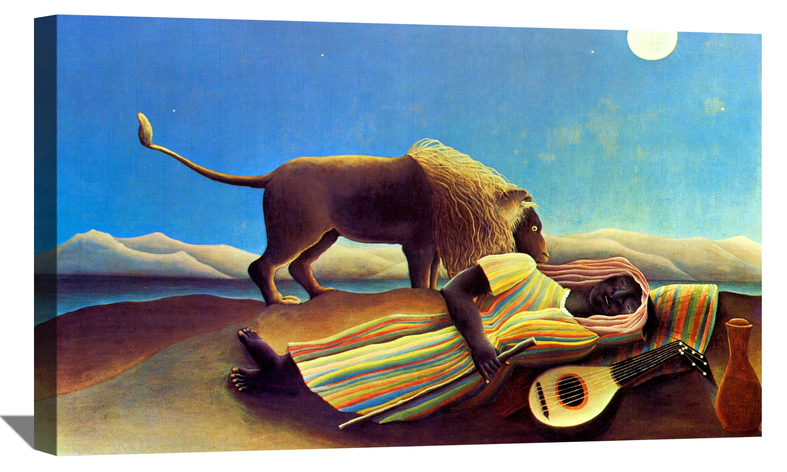 Henri Rousseau Painting Wall Art The Sleeping Gypsy Framed Canvas Art ...