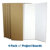 Flipside Products 1-Ply Project Board, 36" x 48", White, Pack of 4 ...