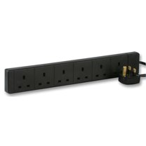PRO ELEC - 10m 6 Way Surge Protected Extension Lead, Black - Walmart.com
