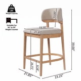 Harper & Bright Designs Modern Minimalist Bar Stools Set of 2, 26.75 ...