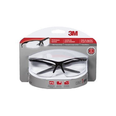 3m Safety Glasses,Black Frame Color MXE1002SGAF-BLK - Walmart.com