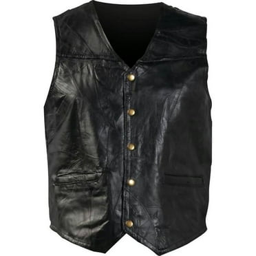 BNFUSA BKVBP3X Rocky Mountain Hides Solid Genuine Buffalo Leather Vest ...
