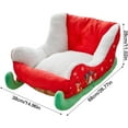 Christmas Dog Bed Pet Red Sleigh Cat Sofa with Plush Synthetic Fur ...