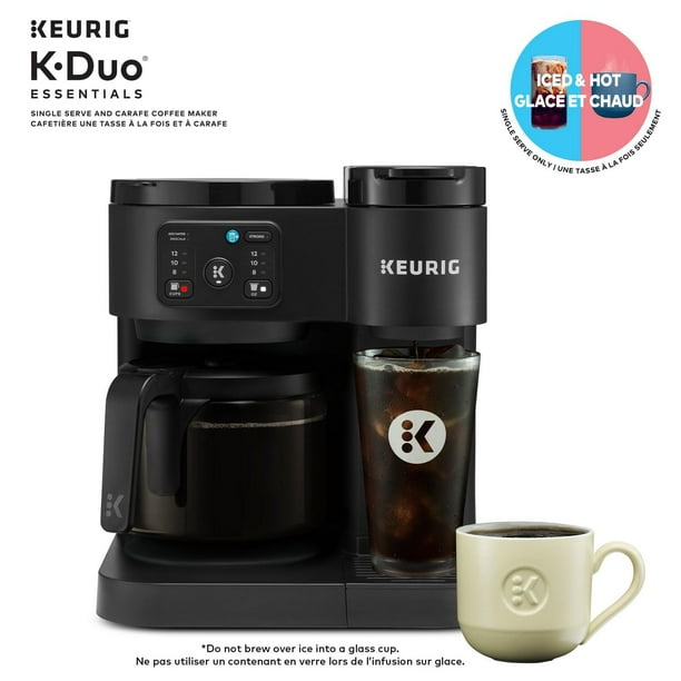 Keurig K-Duo Essentials Hot & Iced Single Serve K-Cup Pod & Carafe ...