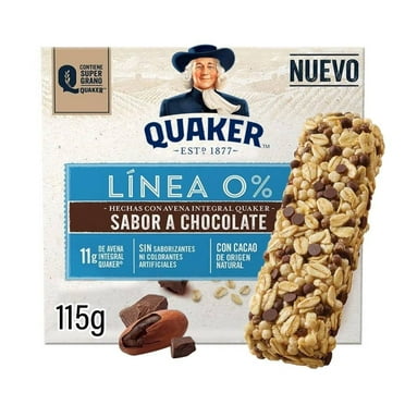 Barra de avena integral Quaker Stila fit con chispas sabor chocolate ...