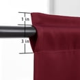LMUMN-Blackout Kitchen Curtain 24 Inches Long, Rod Pocket Cafe Tier ...