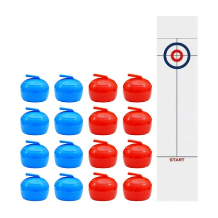 KLKCMS Tabletop Curling Game Set Fun Family Game Backyard Activities ...