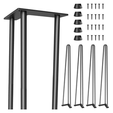 BENTISM Hairpin Table Legs 26 inch, Set of 4 DIY Desk Table Legs 3 Rods ...