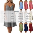 DPTALR Women's V Neck Spaghetti Strap Gingham Button Front Mini Slip ...