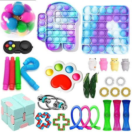 TIK Tok 30Pcs Sensory Fidget HALO s Pack Push Bubble Pop HALO Stress ...