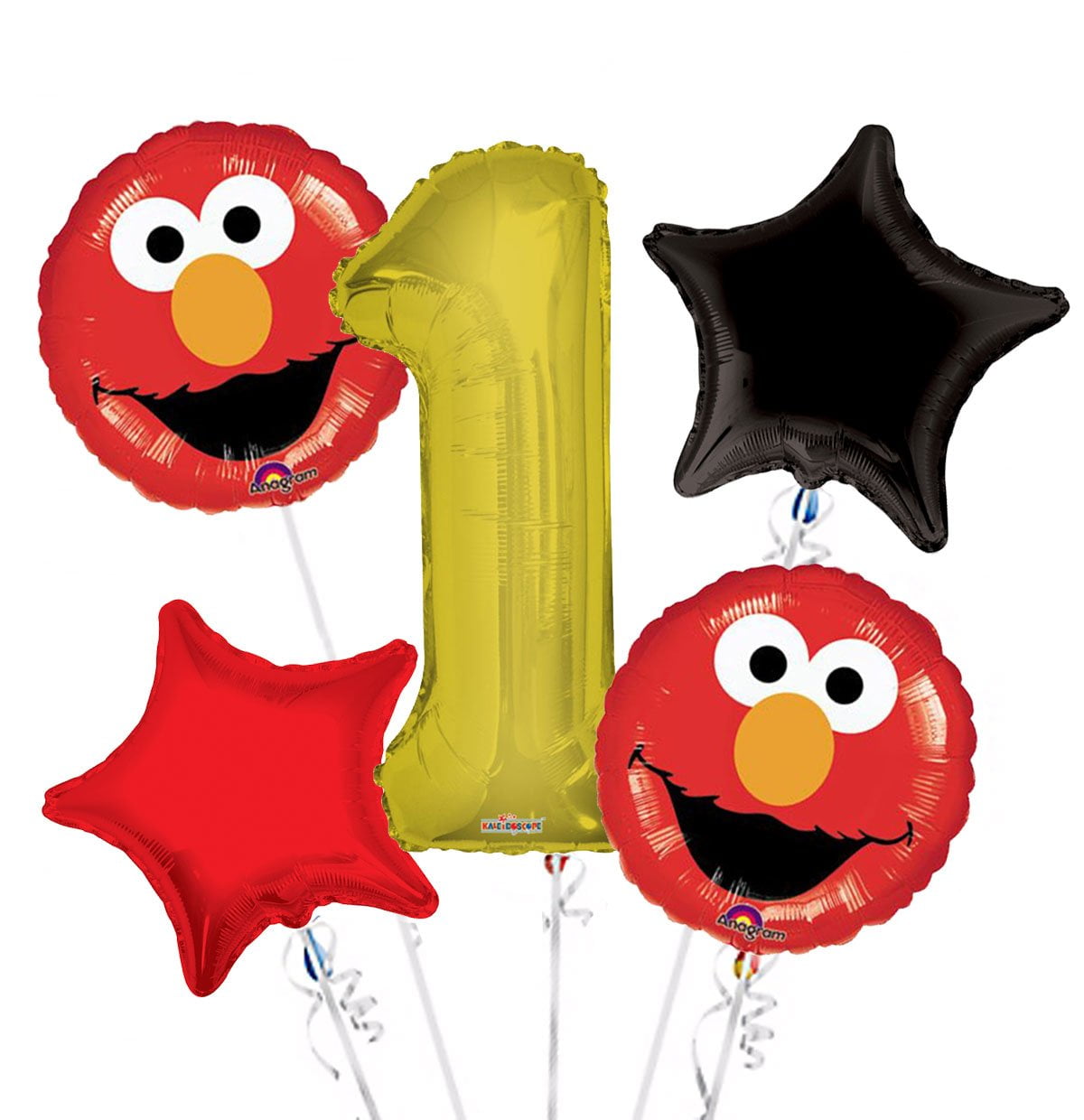 Sesame Street Elmo Balloon Bouquet 1st Birthday 5 pcs - Party Supplies ...