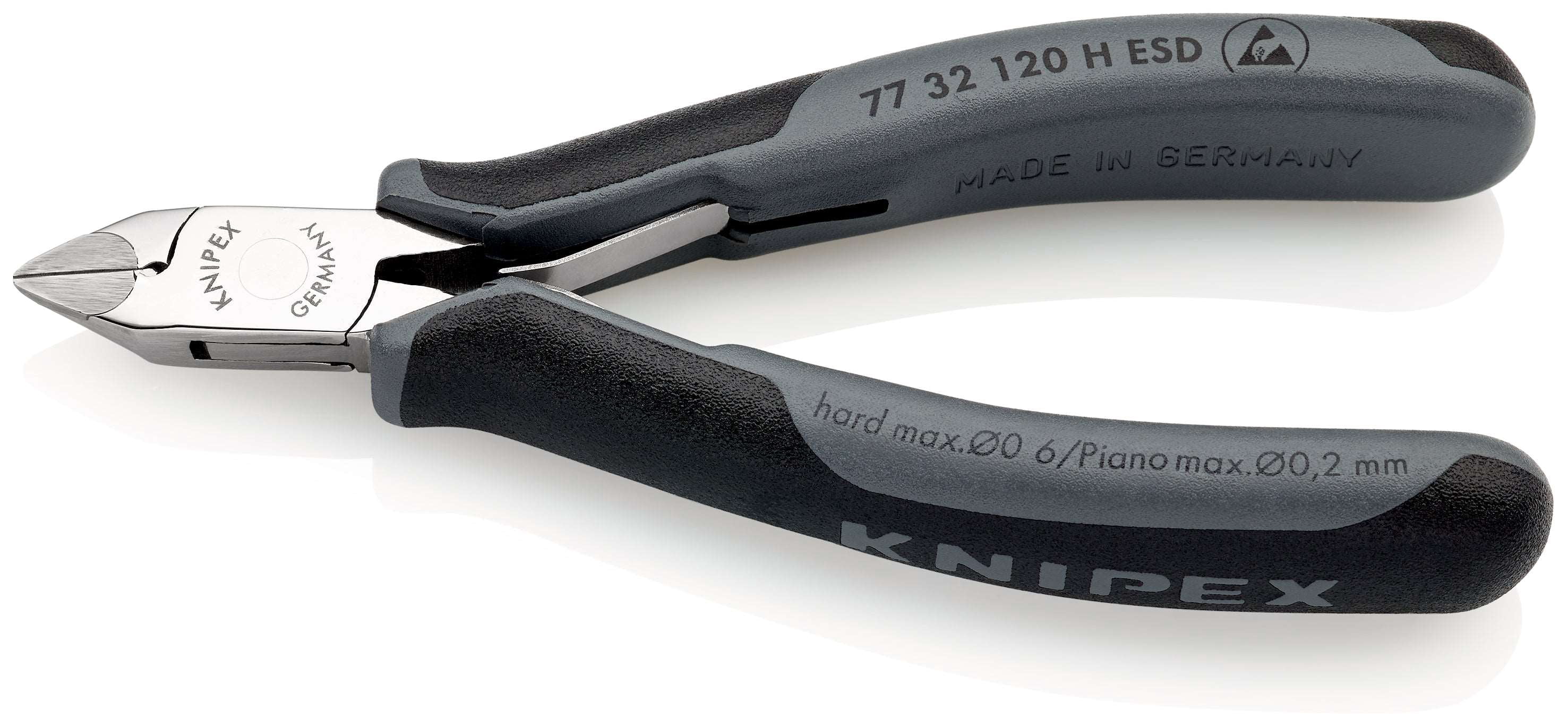 KNIPEX 77 32 120 H ESD Pinzas de corte diagonal para electrónica ESD ...