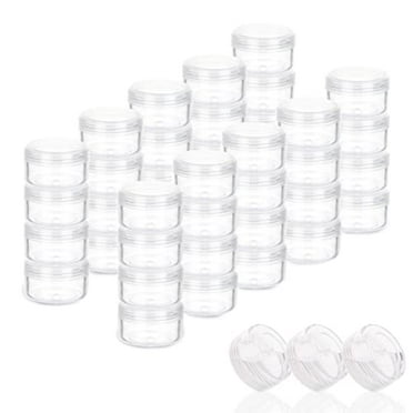 30 Pieces 3g Empty Clear Plastic Sample Containers with Lids Cosmetic ...
