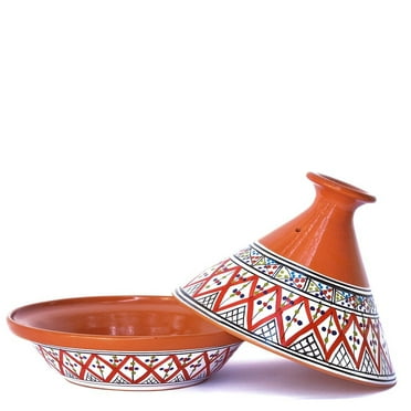 Clay Tagine Pot for Cooking, Handmade Moroccan Tajine Casserole with ...