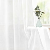 DriftAway Extra Long White Sheer Curtains for Bedroom Living Room 2 ...