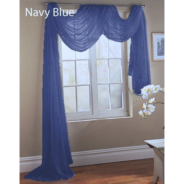 1 SCARF WINDOW SHEER VOILE VALANCE HOME EVENT PARTY WEDDING DESIGN ...