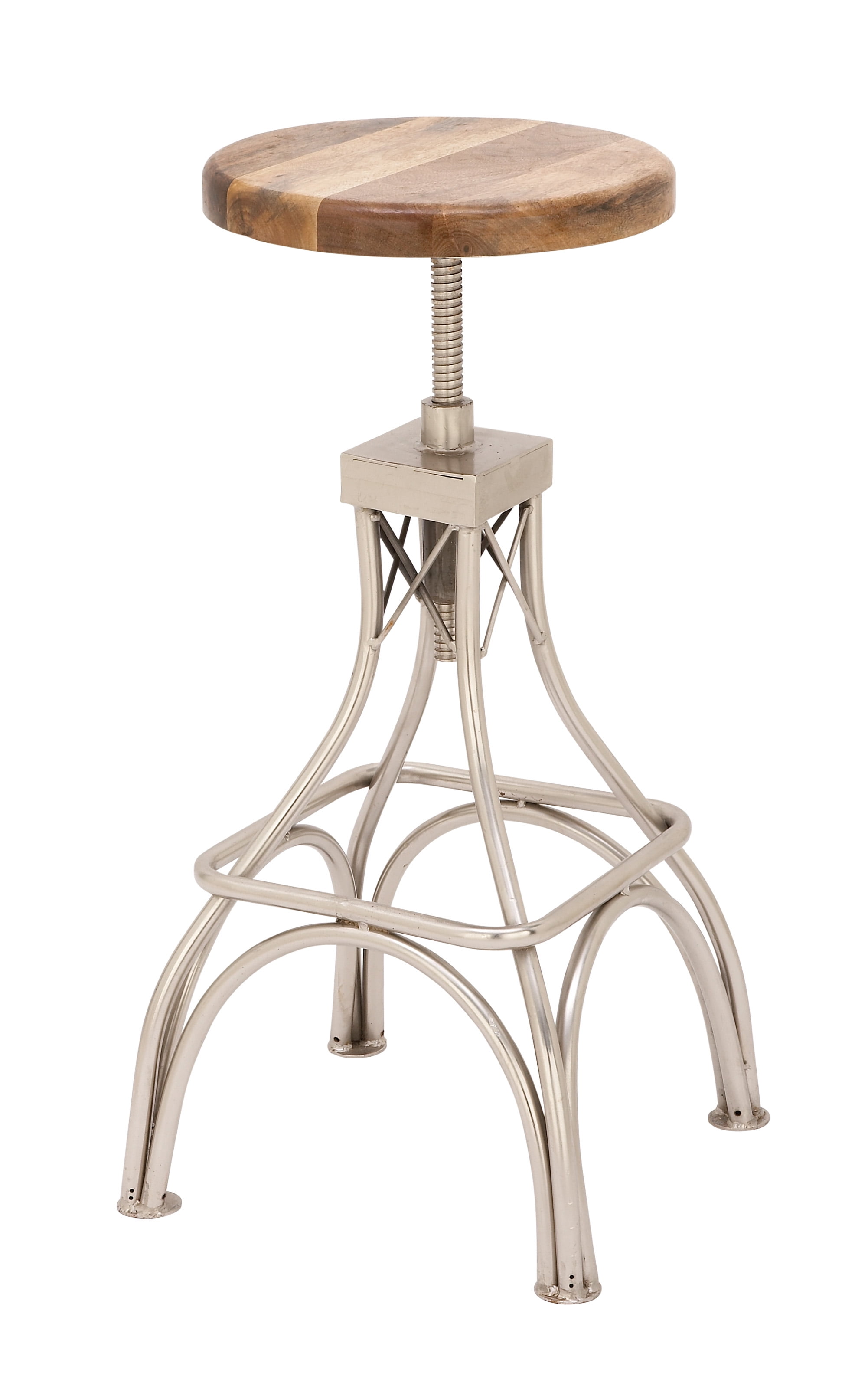 Decmode Modern 32 Inch Four-Pronged Wood And Metal Bar Stool - Walmart.com