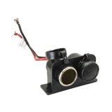 Ever Start Auto Auxiliary Dual 12 Volt Power Outlet Black for Vehicle ...