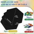 8 Pcs 12" Large Hexagon Felt Cork Bulletin Board Tiles Self Adhesive ...