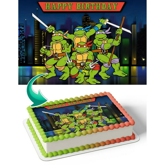 TMNT Birthday Bakery Custom Decoration: 24 Teenage Mutant Ninja Turtles ...