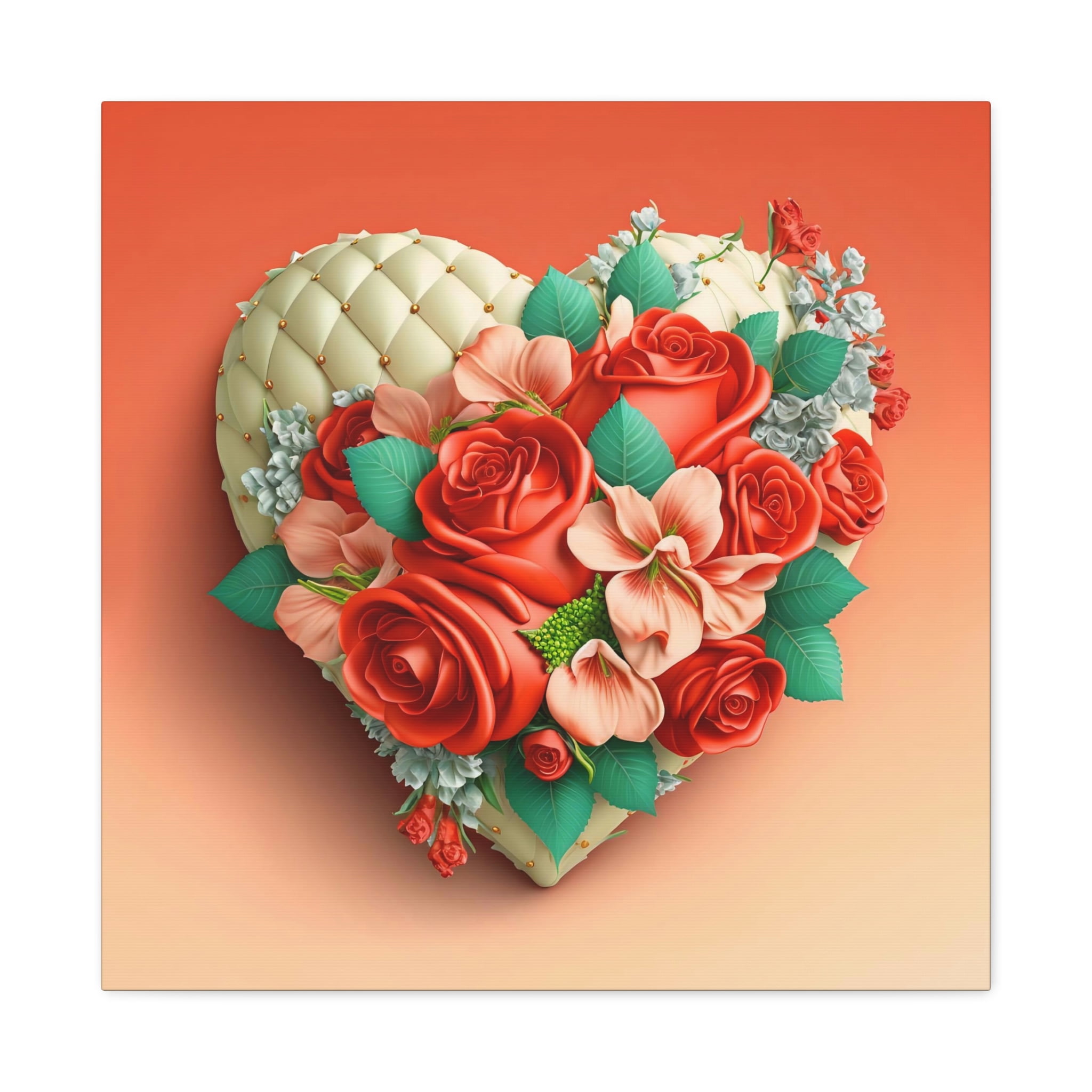 White Heart - Matte Canvas - Walmart.com
