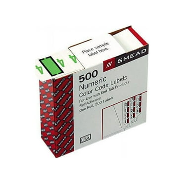 Smead 67087 A-Z Color-Coded Bar-Style End Tab Labels, Letter Q ...