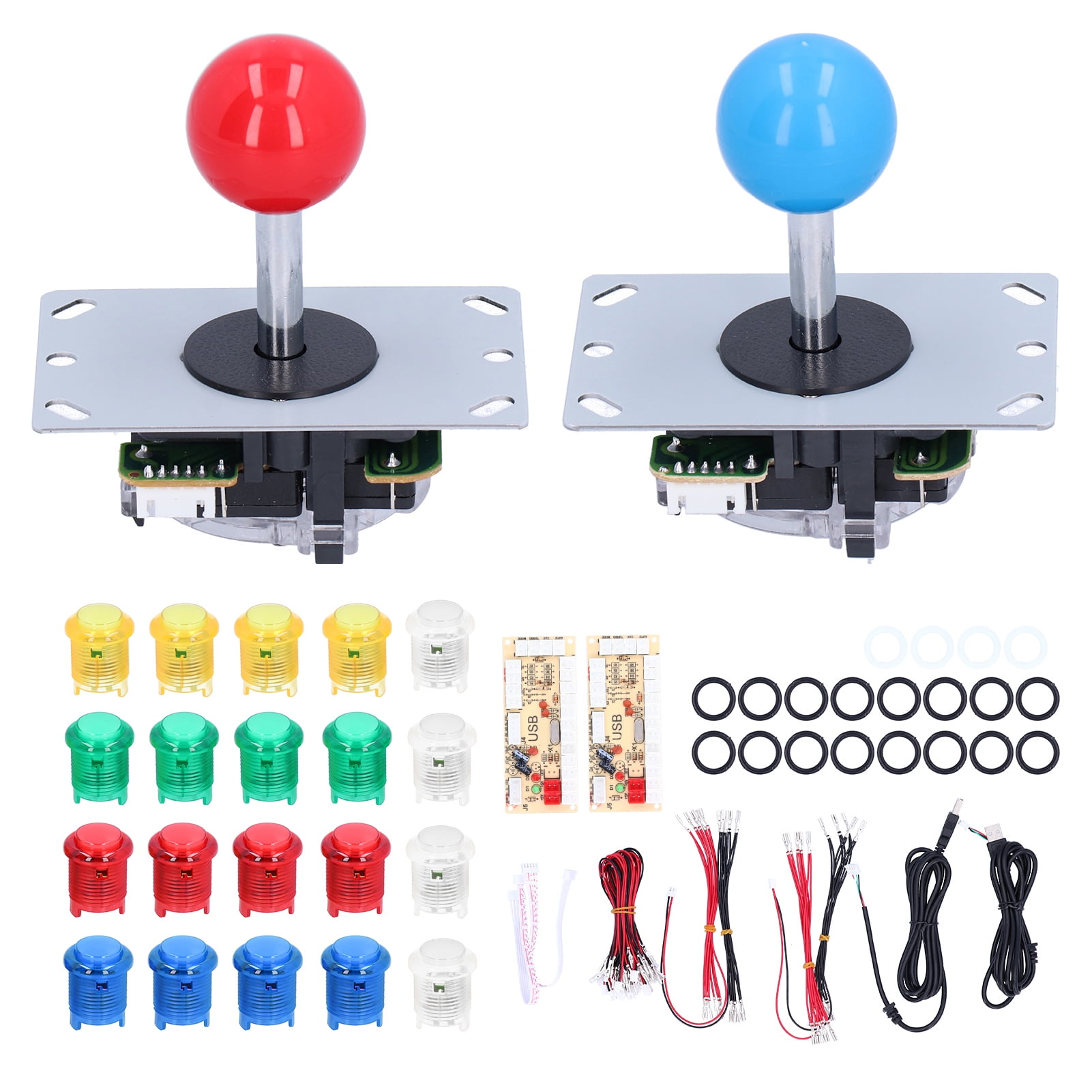 Botones de Arcade, Juego de Arcade para 2 Jugadores, Kits de Bricolaje ...