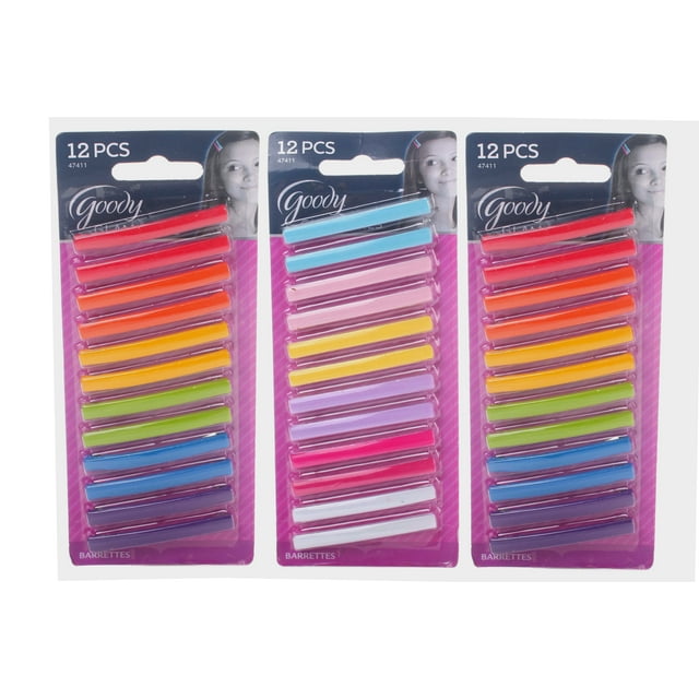 Goody Classic Staytight Hair Barrettes [12 Count] (3Pack) - Walmart.com