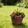 Climbing Frog Decorative Planter Pot Resin Outdoor Garden Planter Retro ...