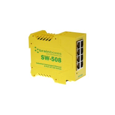 Brainboxes Industrial Hardened Ethernet 5 Port Switch Rail Mountable ...