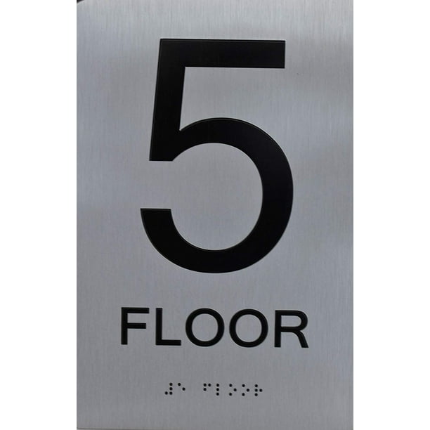 5th Floor SIGN -(Aluminium, Brush Silver,size 6x9) The sensation line ...
