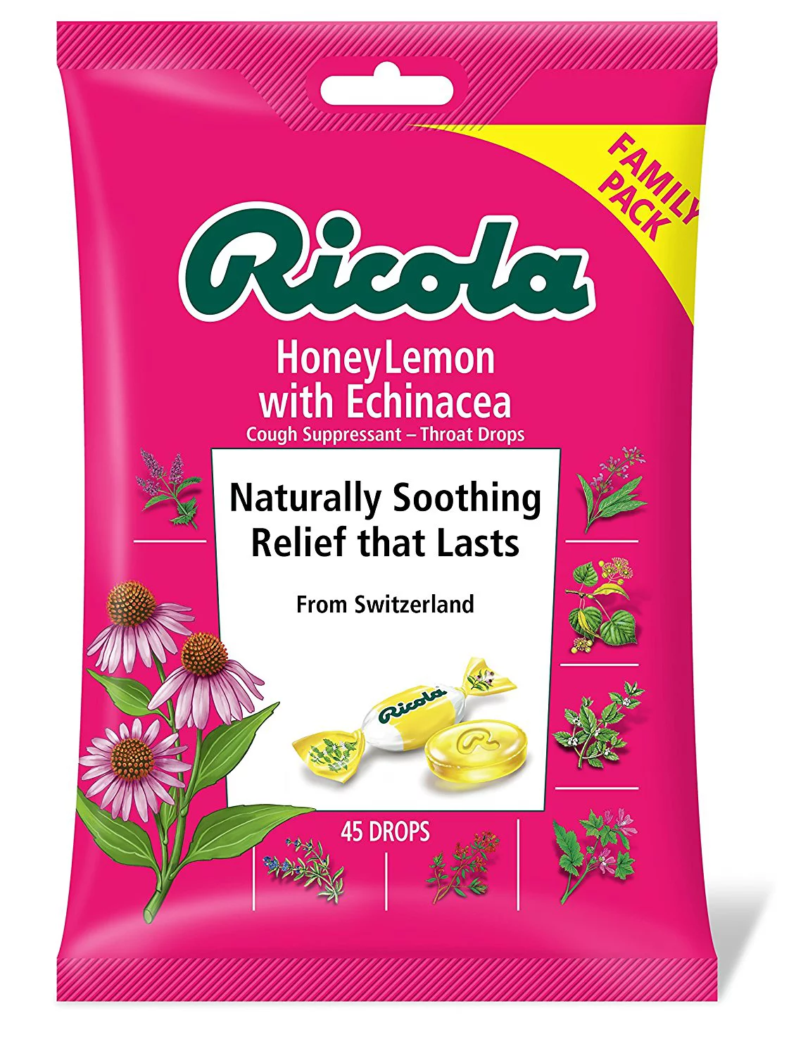 Ricola - Cough Drop Ech Honey Lemon - Case of 6-45 CT - Walmart.com