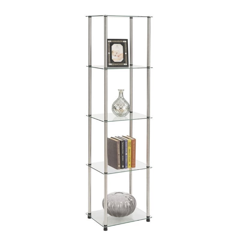 Click here for Convenience Concepts Designs2go 4 Shelf Glass Towe... prices