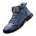 AUDeals Men's Leather Boots, Comfortable Casual Shoes with Spacious Toe ...