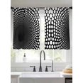 Black White Polka Dots Sheer Curtains for Living Room Bedroom Abstract ...