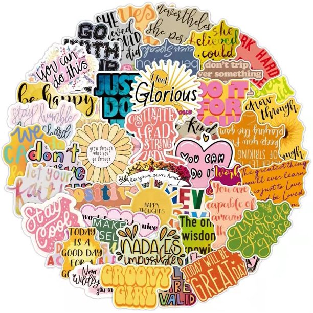 50 Pcs Inspirational Words Stickers, Motivational Quote Stickers for ...