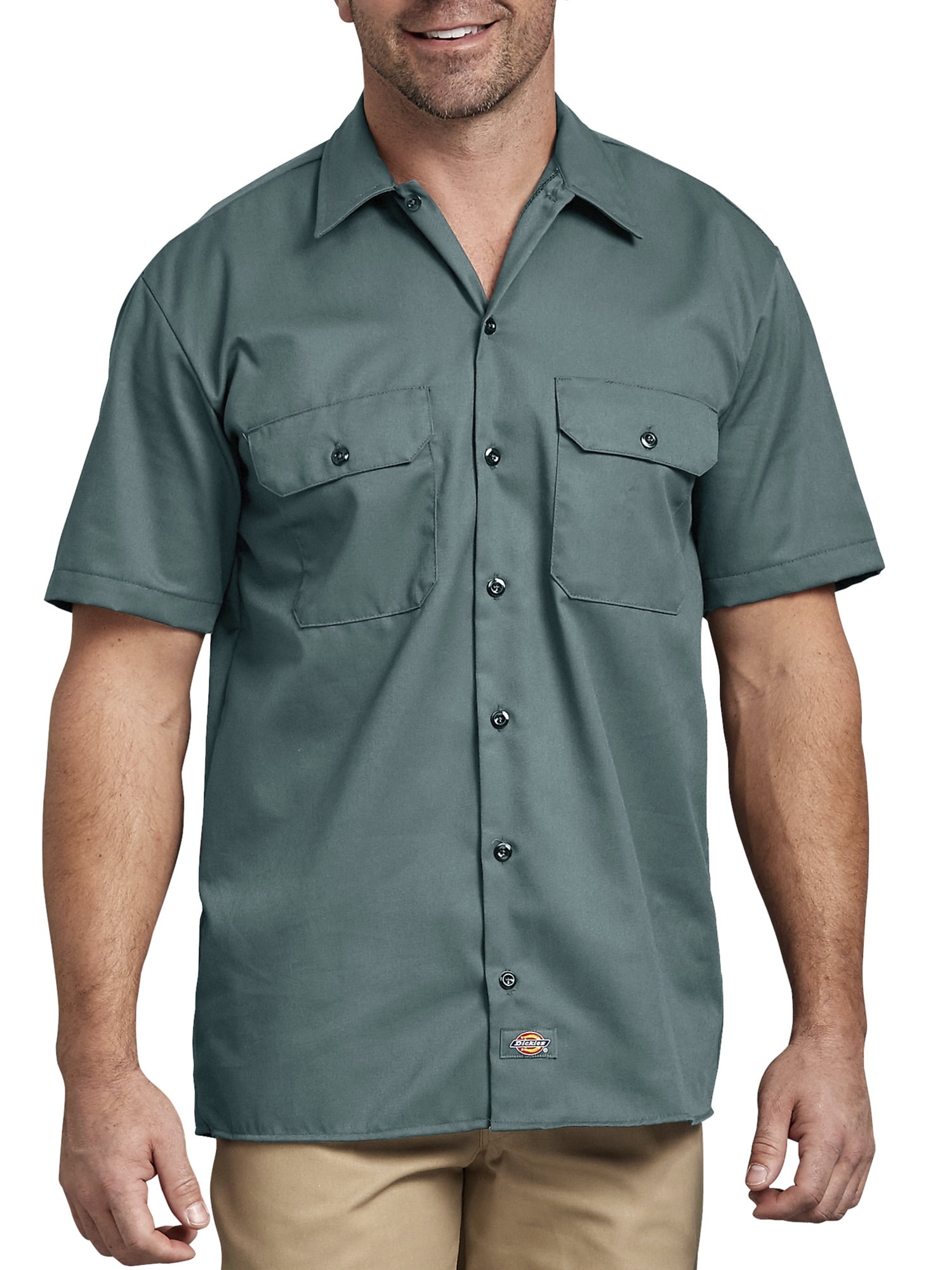 Dickies Mens and Big Mens Short Sleeve Twill Work Shirt - Walmart.com