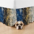 Blue Yellow Bed Skirt Bed Skirts Queen Size 16 Inch Drop, Abstract ...