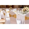 Gold Chair Sashes 100 Pack, Spandex Sashes for Chairs Wedding Reception ...
