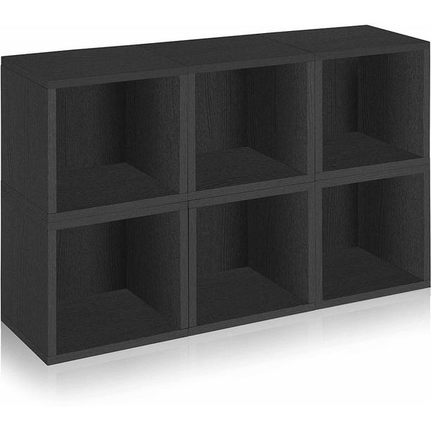 Way Basics Eco Stackable Modular Storage Cubes, Black, 6-Pack - Walmart.com