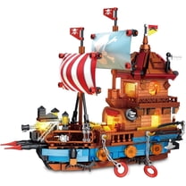 Remocguys Pirate Ship Building Blocks Set Compatible with Lego Ship ...