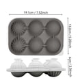 Moonsky Sphere Ice Mold 6 Cavity Food Grade Silicone Ball Tray for ...