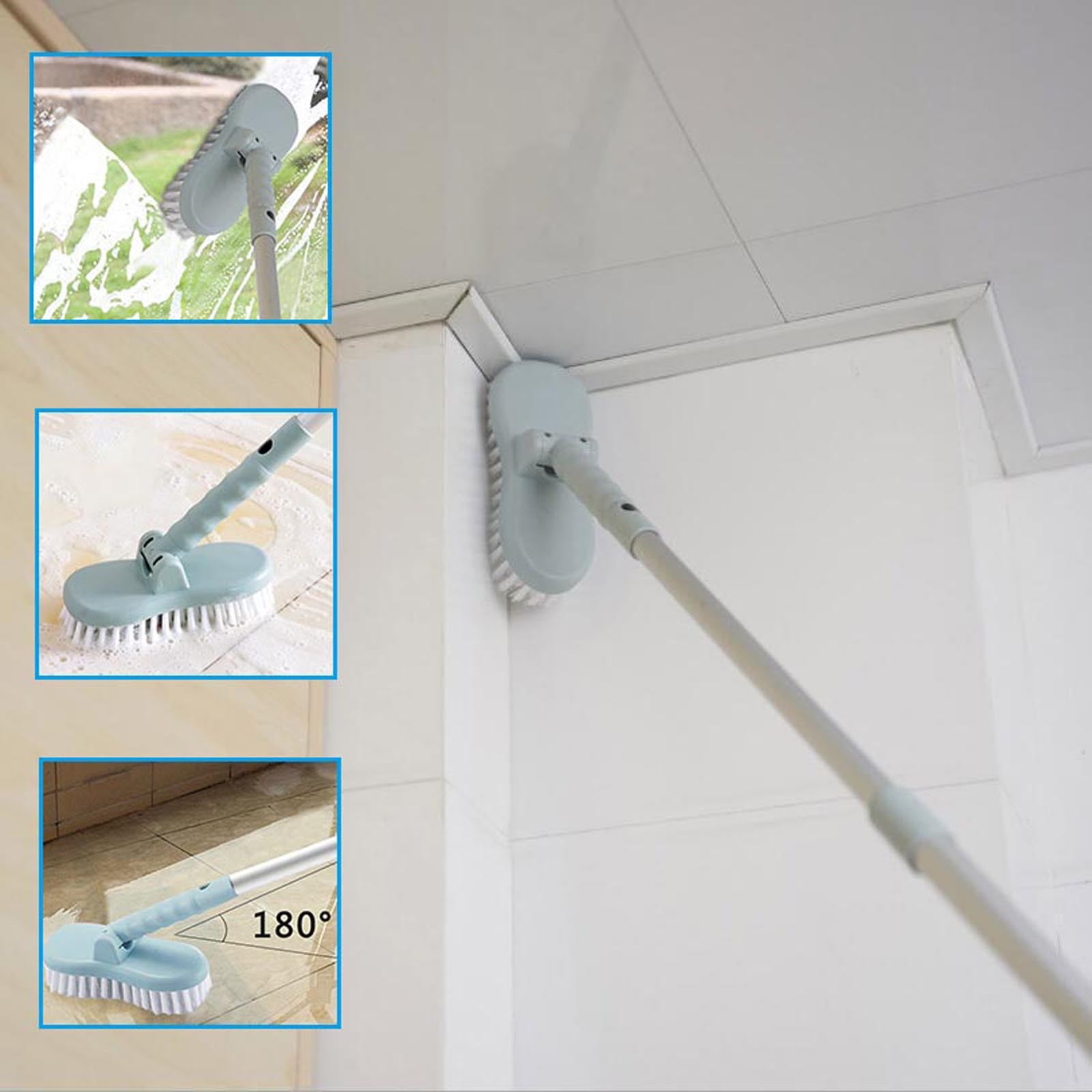 QISIWOLE Extendable Tub and Tile Scrubber with 45'' Aluminum Long ...