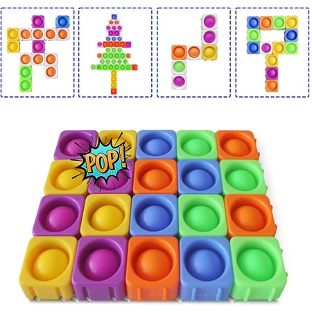 Pop and Its Sensory Toys,20 Pieces Push Pop Building Blocks s Toy ...
