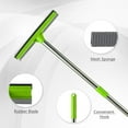 2-in-1 Window Squeegee with 30"-59" Stainless Steel Adjustable Handle ...