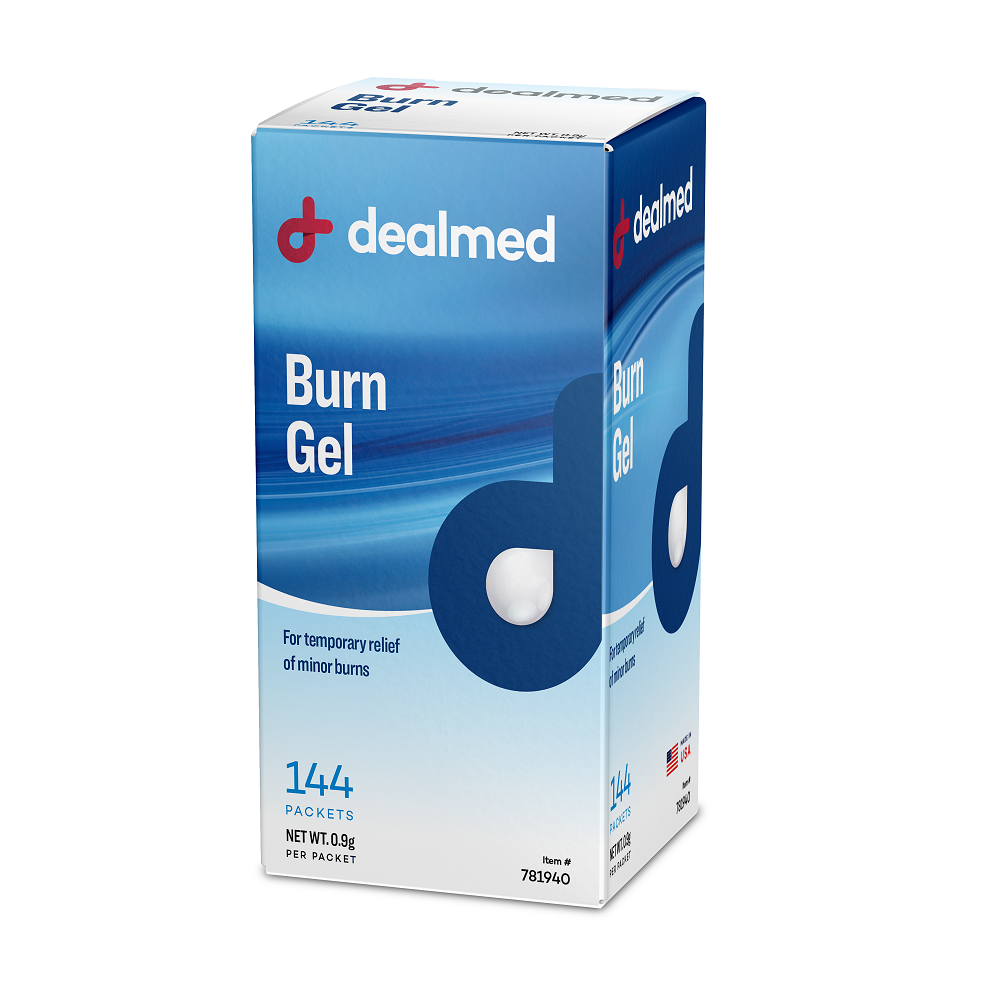 Dealmed First Aid Burn Gel – Made in the USA - 0.9 gm foil, First Aid ...