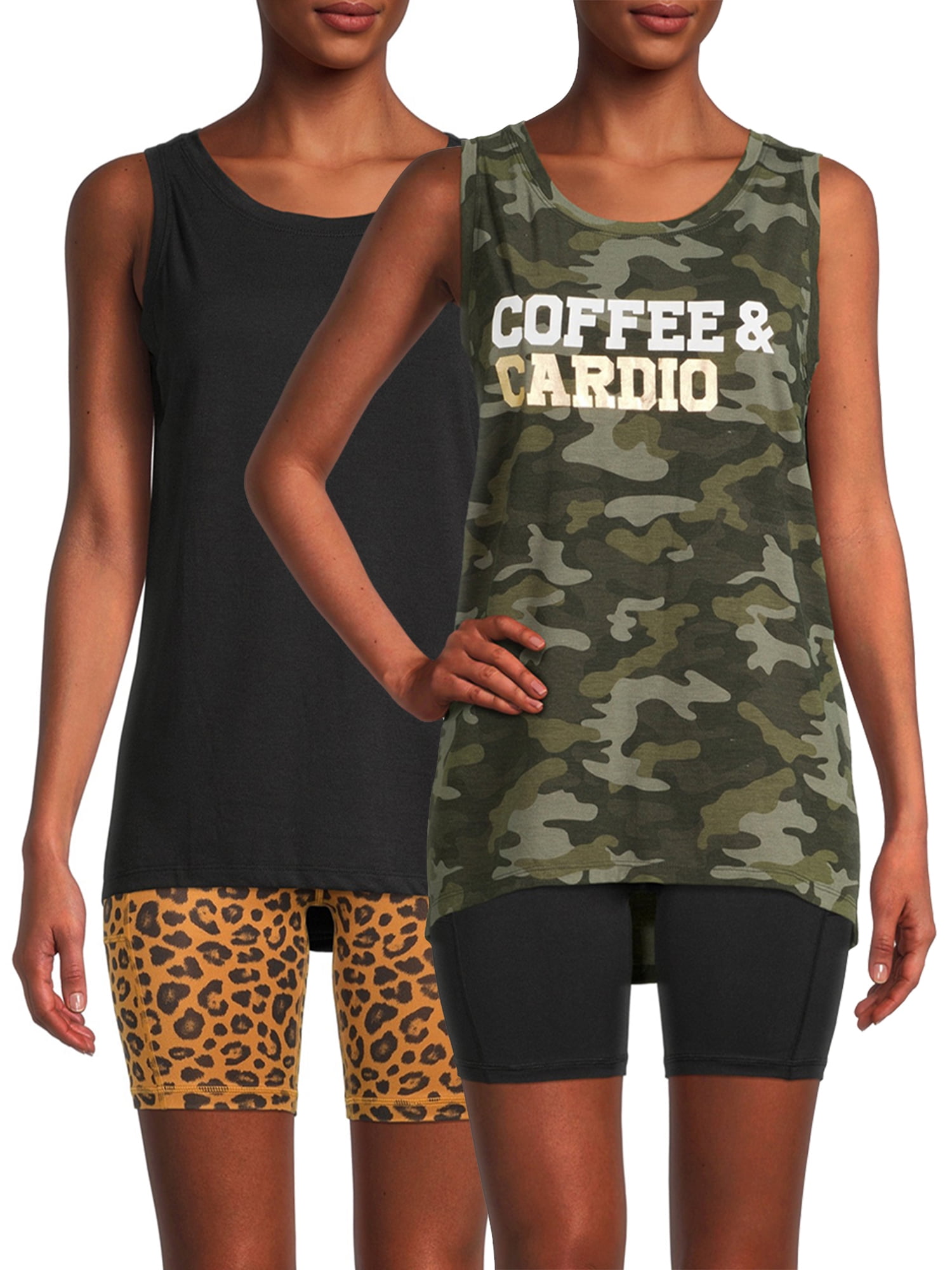 Athletic Works Women's Sleeveless Graphic Tank Top, 2-Pack - Walmart.com