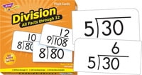 Trend, Tep53204, Division All Facts Through 12 Flash Cards, 156 / Box ...