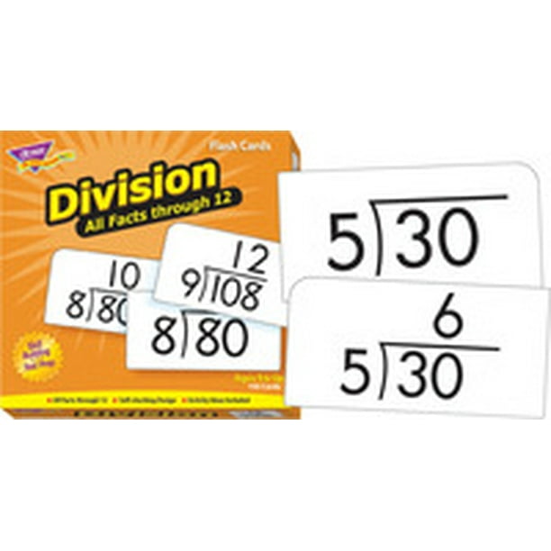 Trend, Tep53204, Division All Facts Through 12 Flash Cards, 156 / Box ...